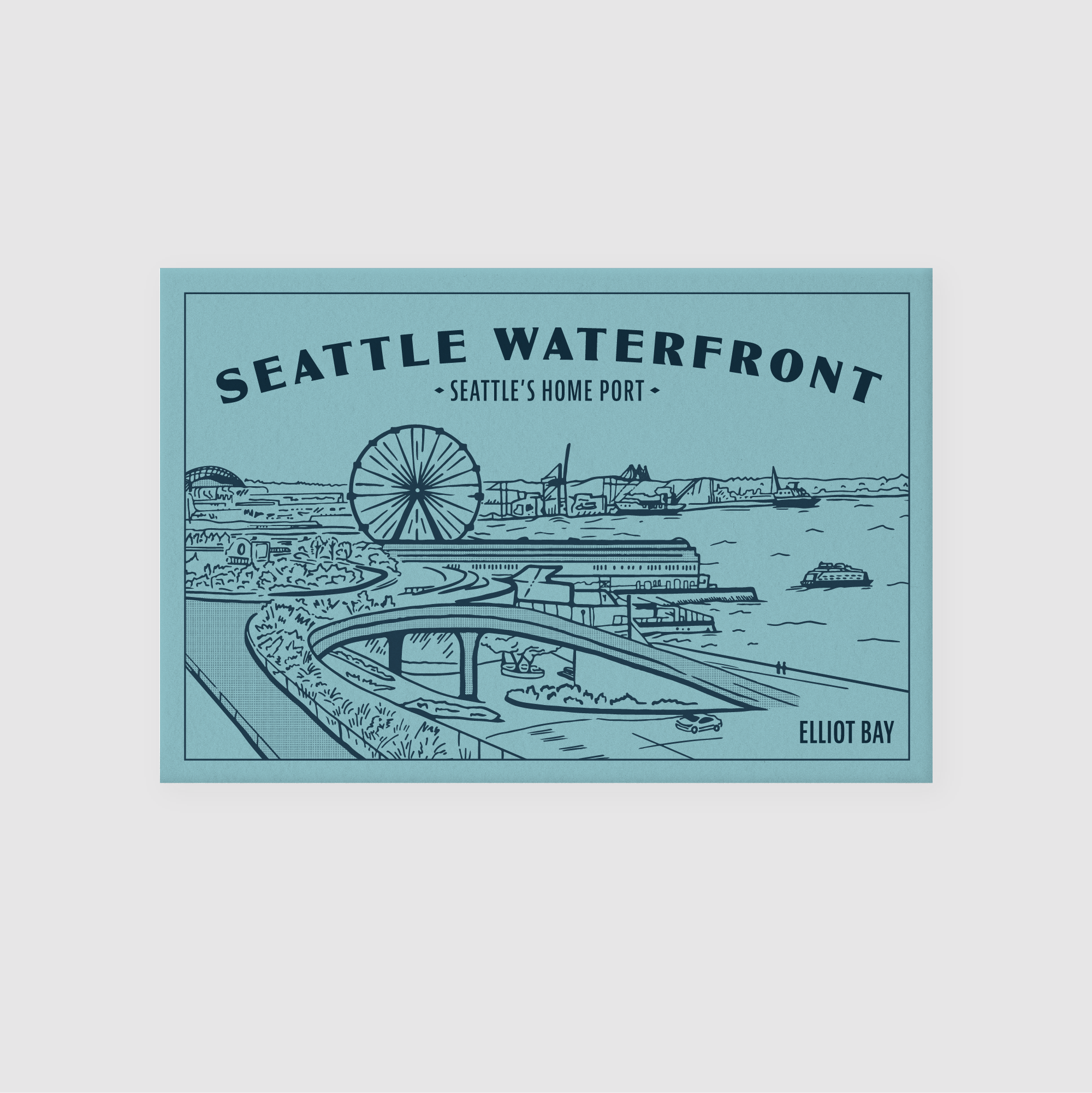 Vintage Seattle Waterfront Postcard – Pike Street Press