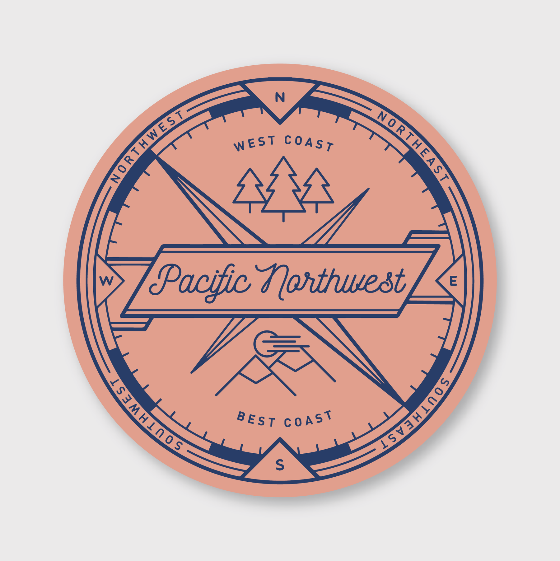 Pacific Northwest Compass Sticker – Pike Street Press