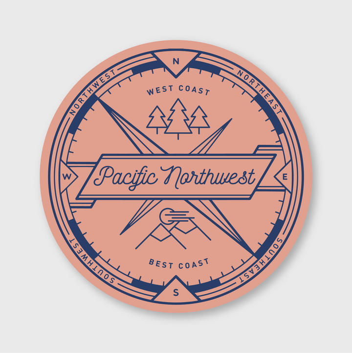 Pacific Northwest Compass Sticker – Pike Street Press